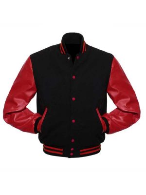 Black and Red Letterman Jacket - Free Shipping - Sale