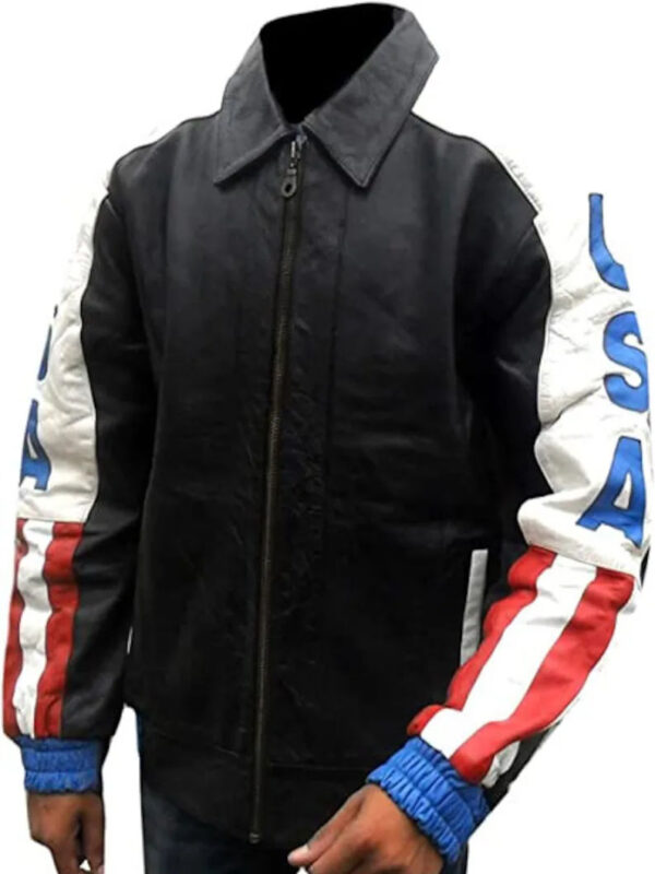 American Flag Vintage Leather Jacket - American Flag Jacket