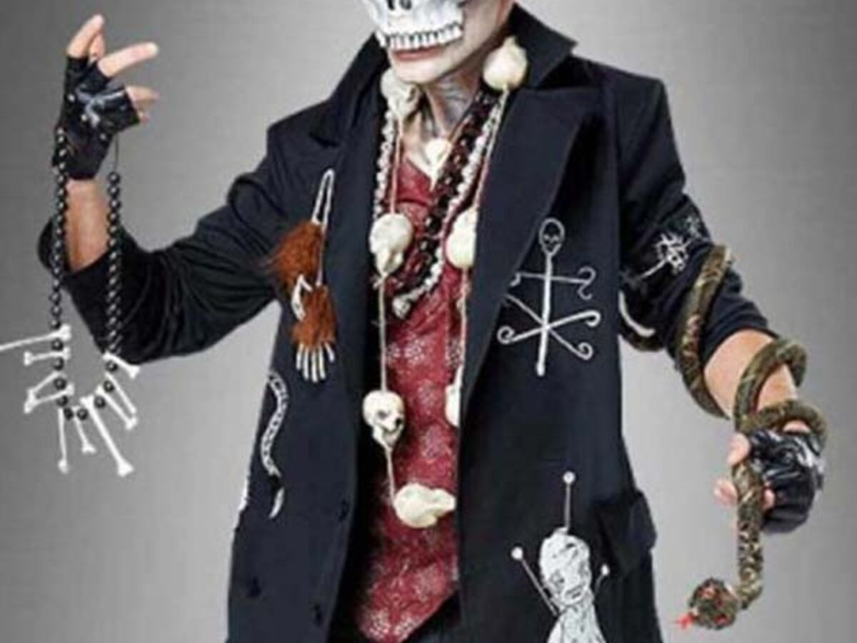 Voodoo Priest Costume Vampier Tand Lichtgevend In Het Donker ==>