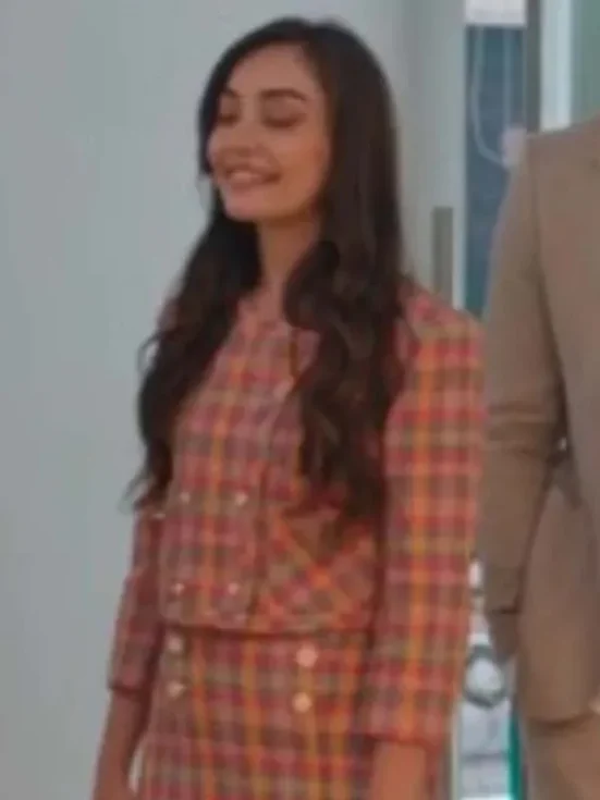 Zeynep Tugce Bayat Plaid Jacket - America Jackets