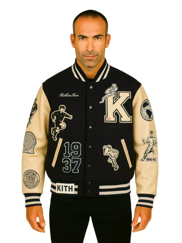 Kith Golden Bear Jacket | CUNY Queens College Varsity Coat