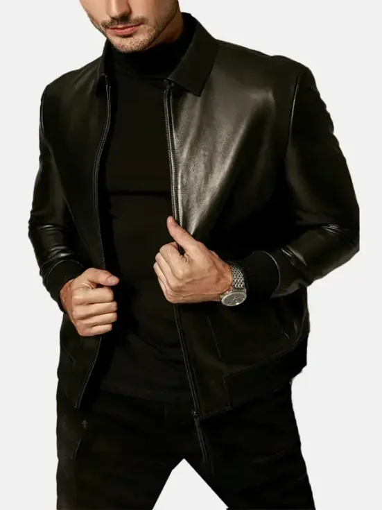 Men’s Classic Black Leather Jacket | America Jackets